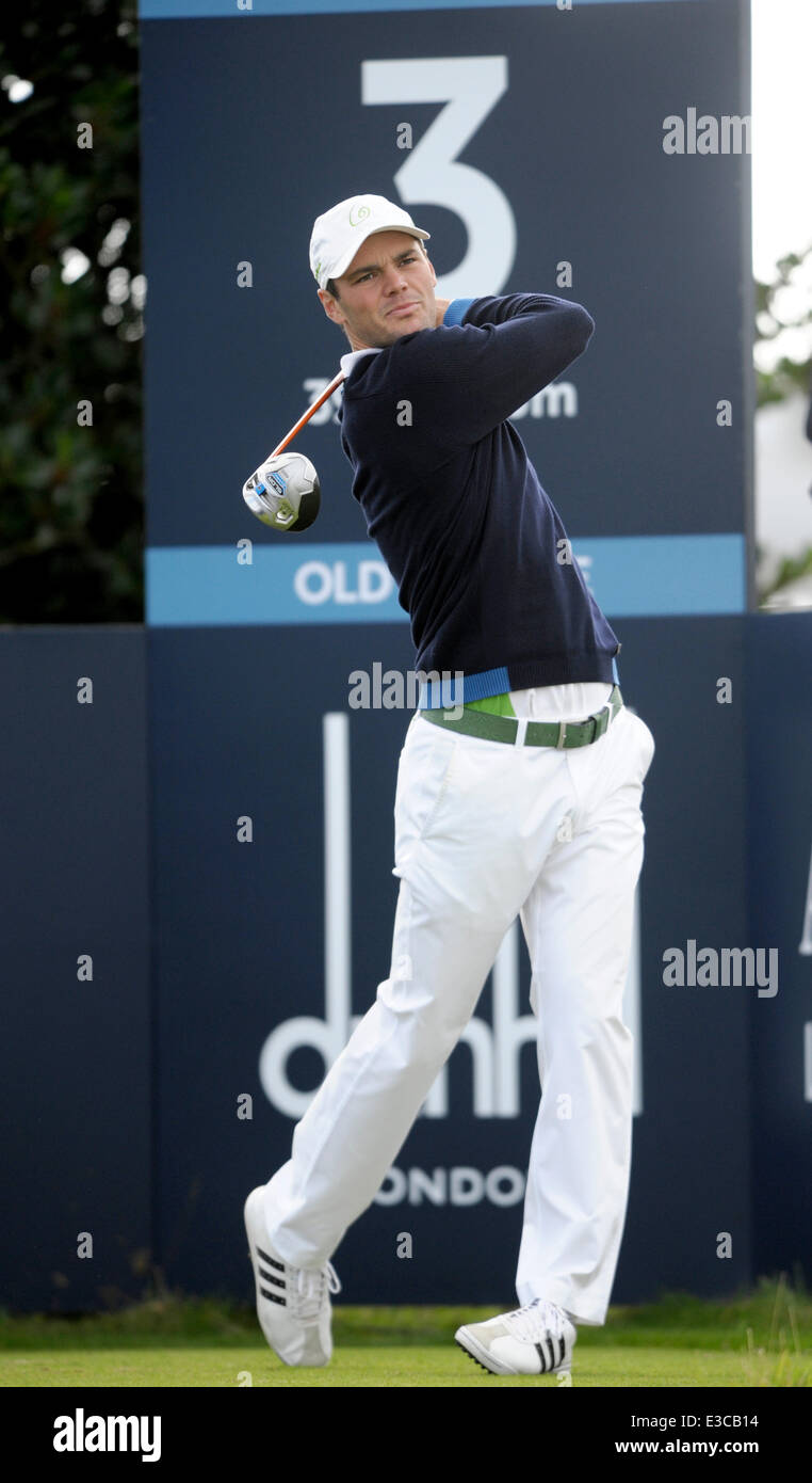 German golfer Martin Kaymer plays the Old Course at the Alfred Dunhill ...