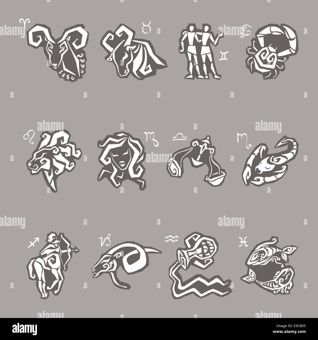 Horoscope. Zodiac set Stock Photo - Alamy