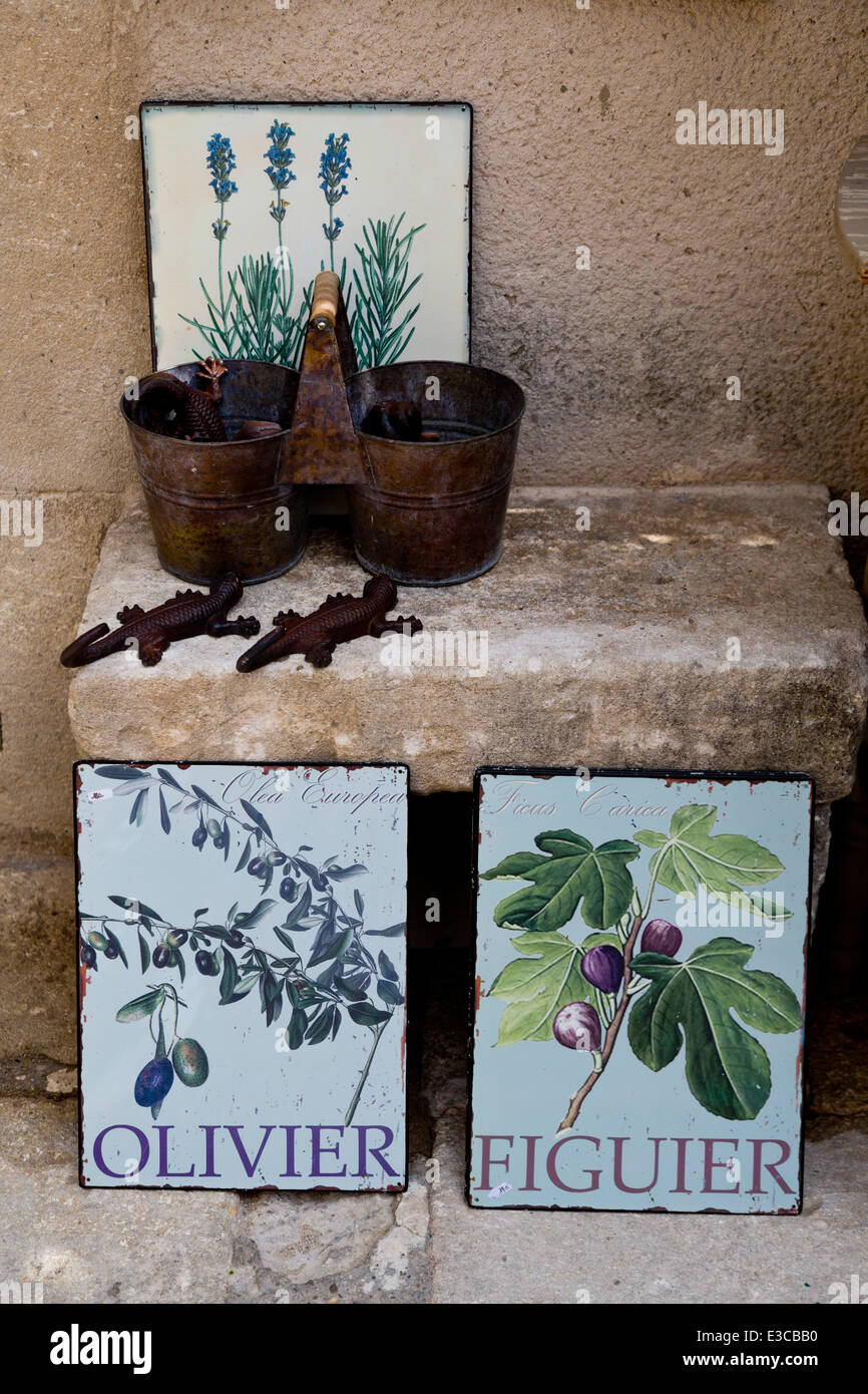 Sale of decorative Tiles in Les Beaux, Provence, France Stock Photo - Alamy