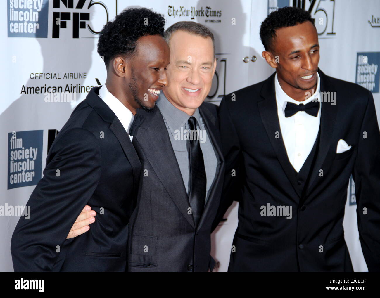 Captain Phillips movie premiere in New York City.During the carpet the ...