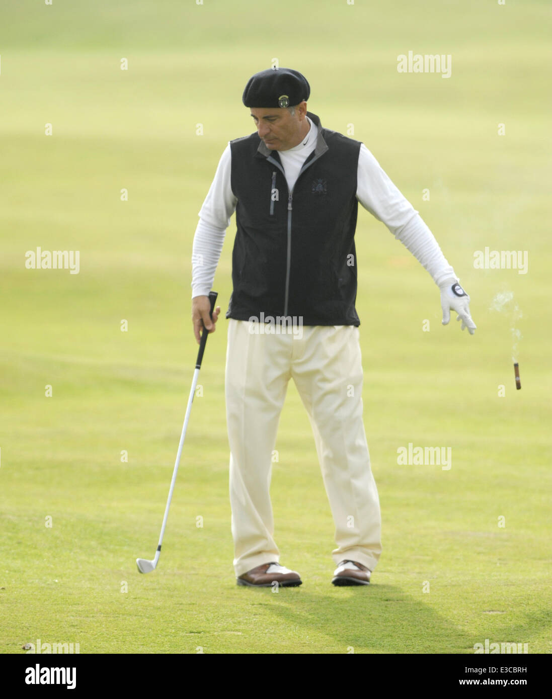American actor Andy Garcia plays golf in the Alfred Dunhill Links ...