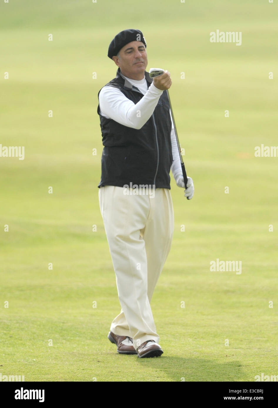 American actor Andy Garcia plays golf in the Alfred Dunhill Links ...