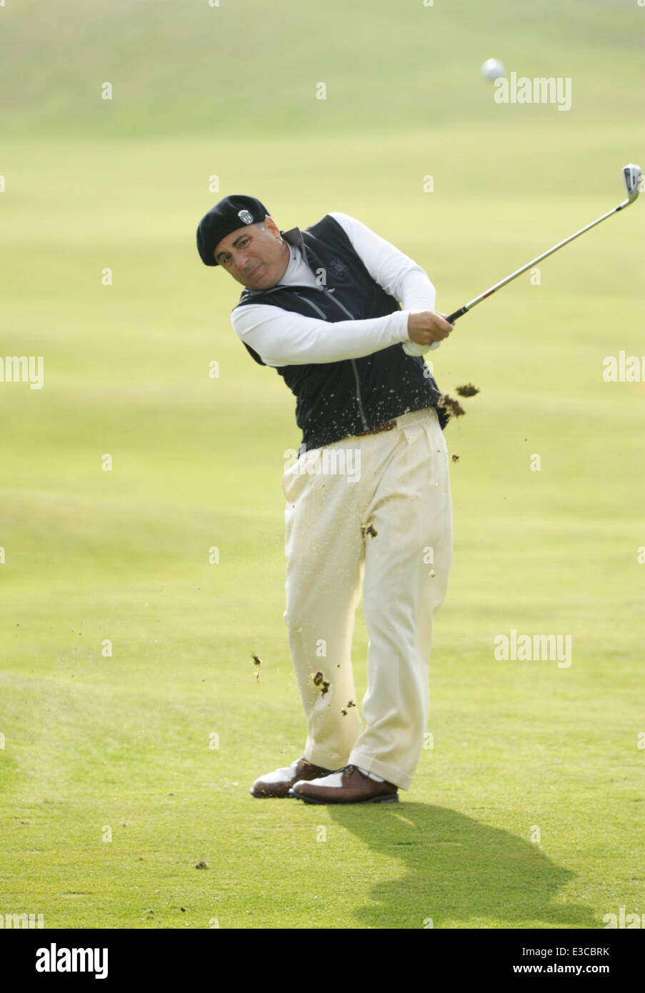 American actor Andy Garcia plays golf in the Alfred Dunhill Links ...