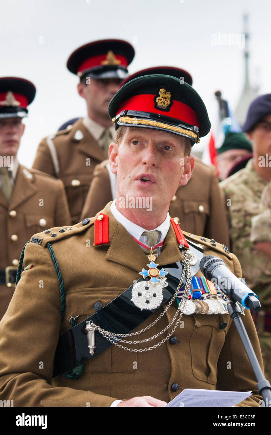 London, UK. 23rd June, 2014. Deputy Commander Brigadier Richard Smith ...