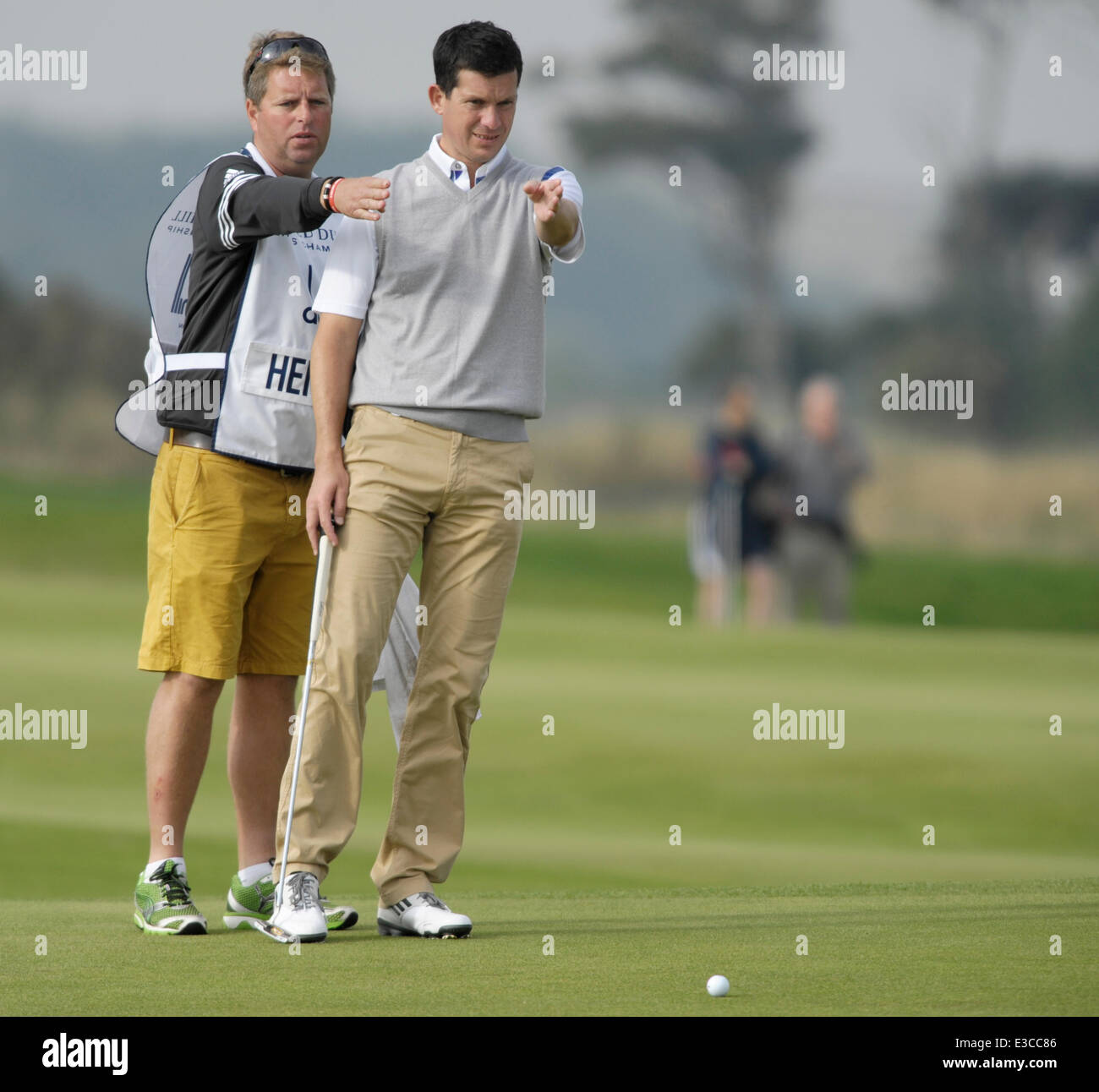 Tim Henman plays golf in the Alfred Dunhill Links Championship in St ...