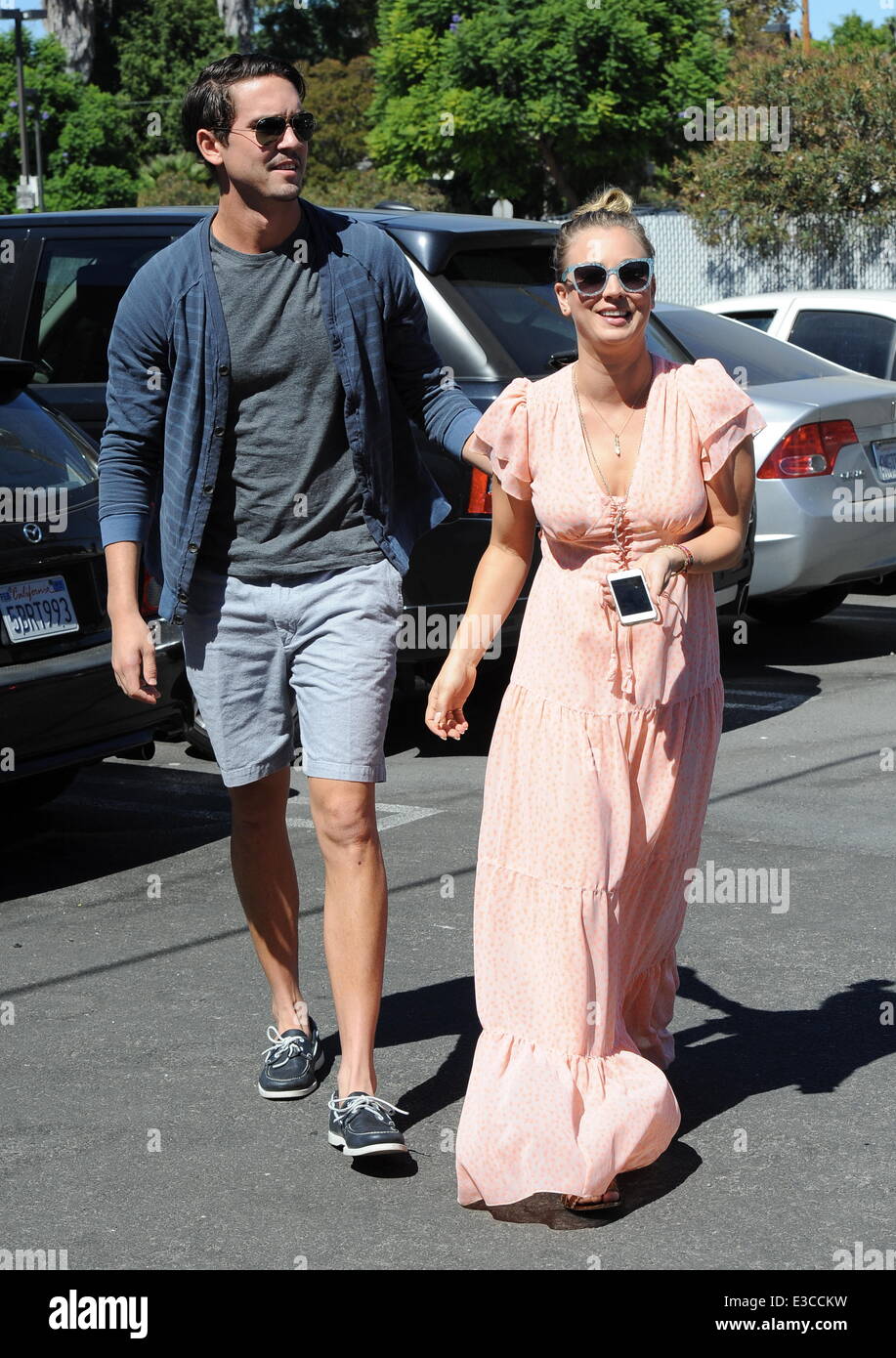 Newly engaged Kaley Cuoco and Ryan Sweeting enjoying the day by ...