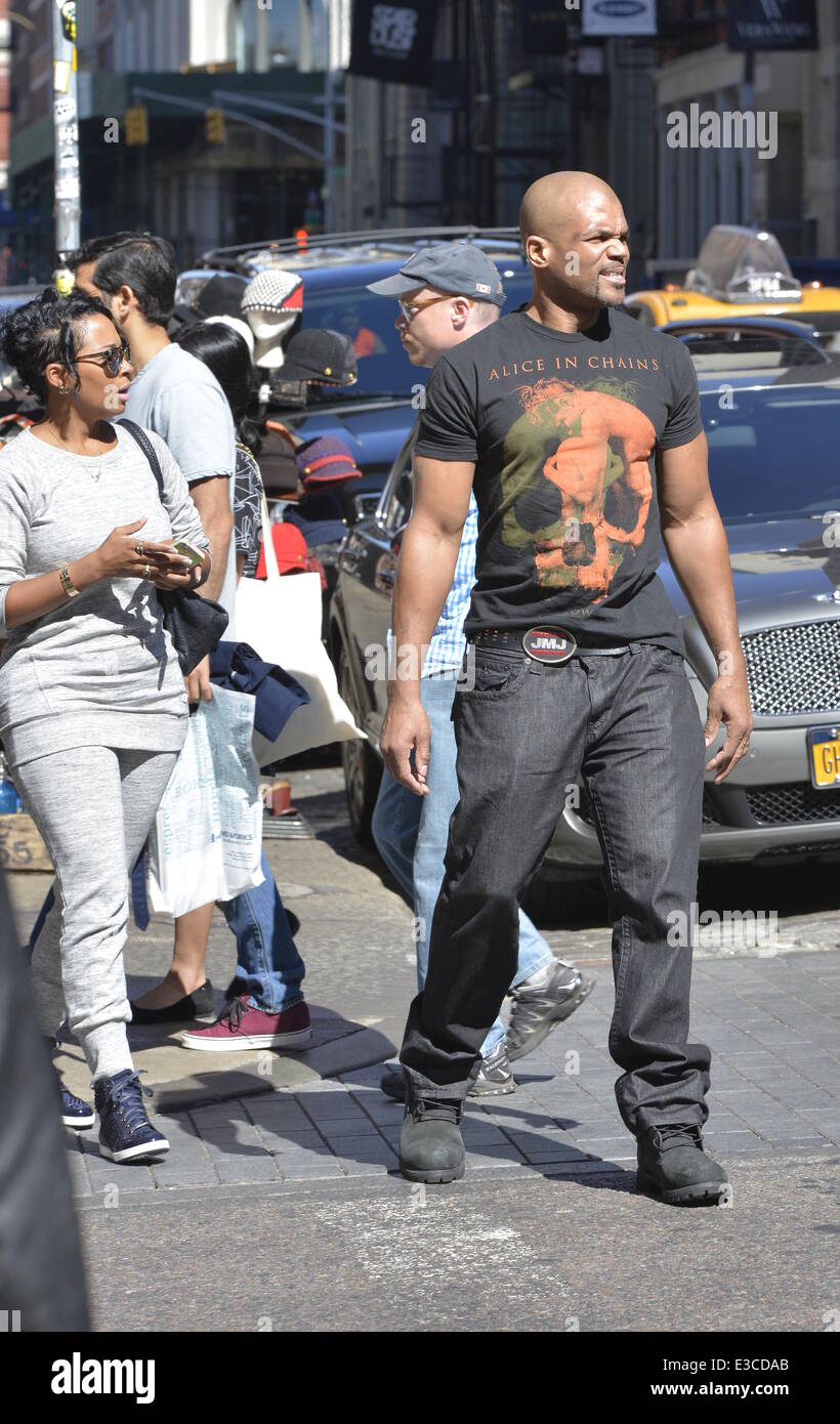 Darryl McDaniels of Run DMC walking in Soho Featuring: Darryl McDaniels ...