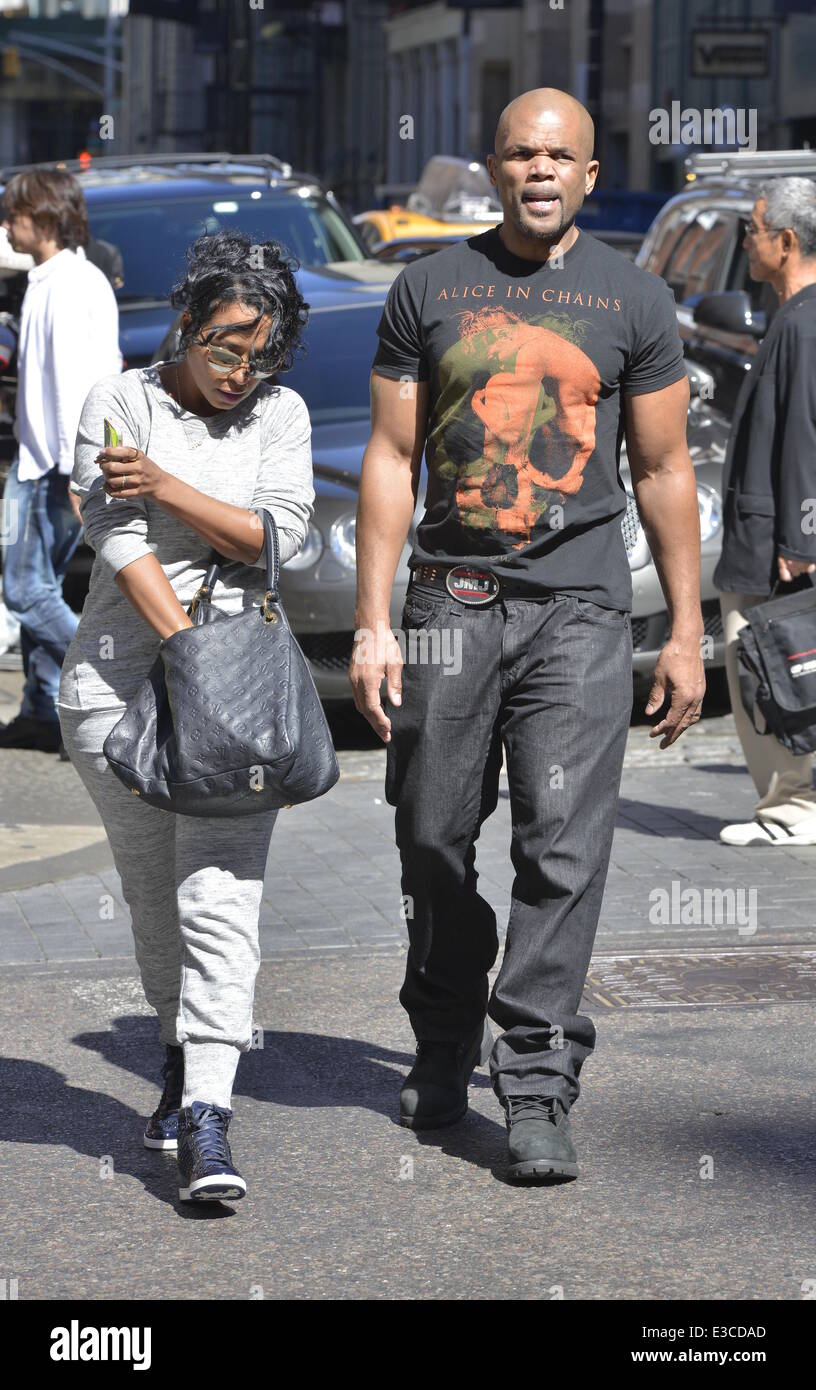 Darryl McDaniels of Run DMC walking in Soho Featuring: Darryl McDaniels ...