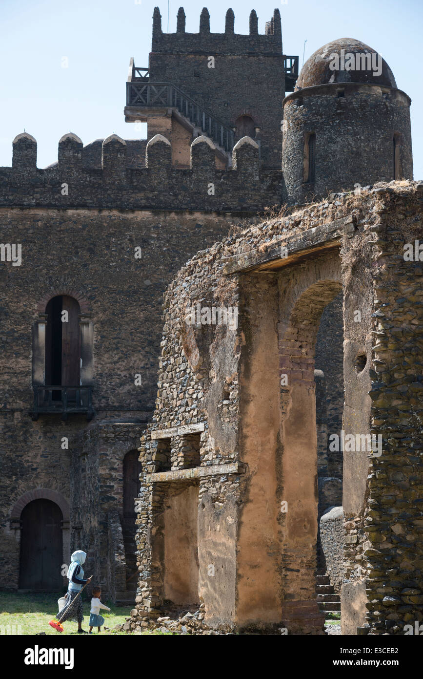 Royal enclosure. Fasiladas Palace. Gonder. Northern Ethiopia Stock ...