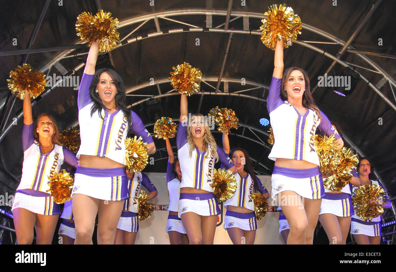 NFL Block Party in Regent Street Featuring: Cheerleaders Where: London ...