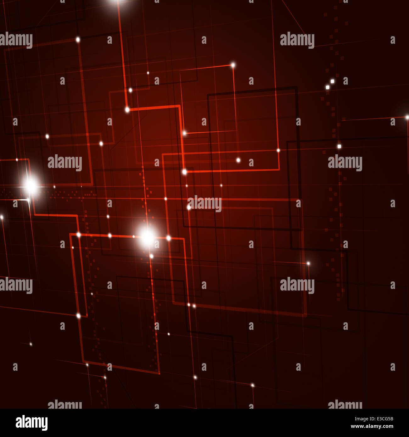 Abstract Technology lines and lights red Background Stock Photo - Alamy