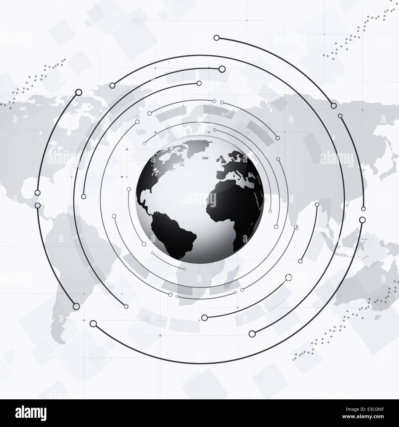global net technology connections concept desaturated background Stock ...
