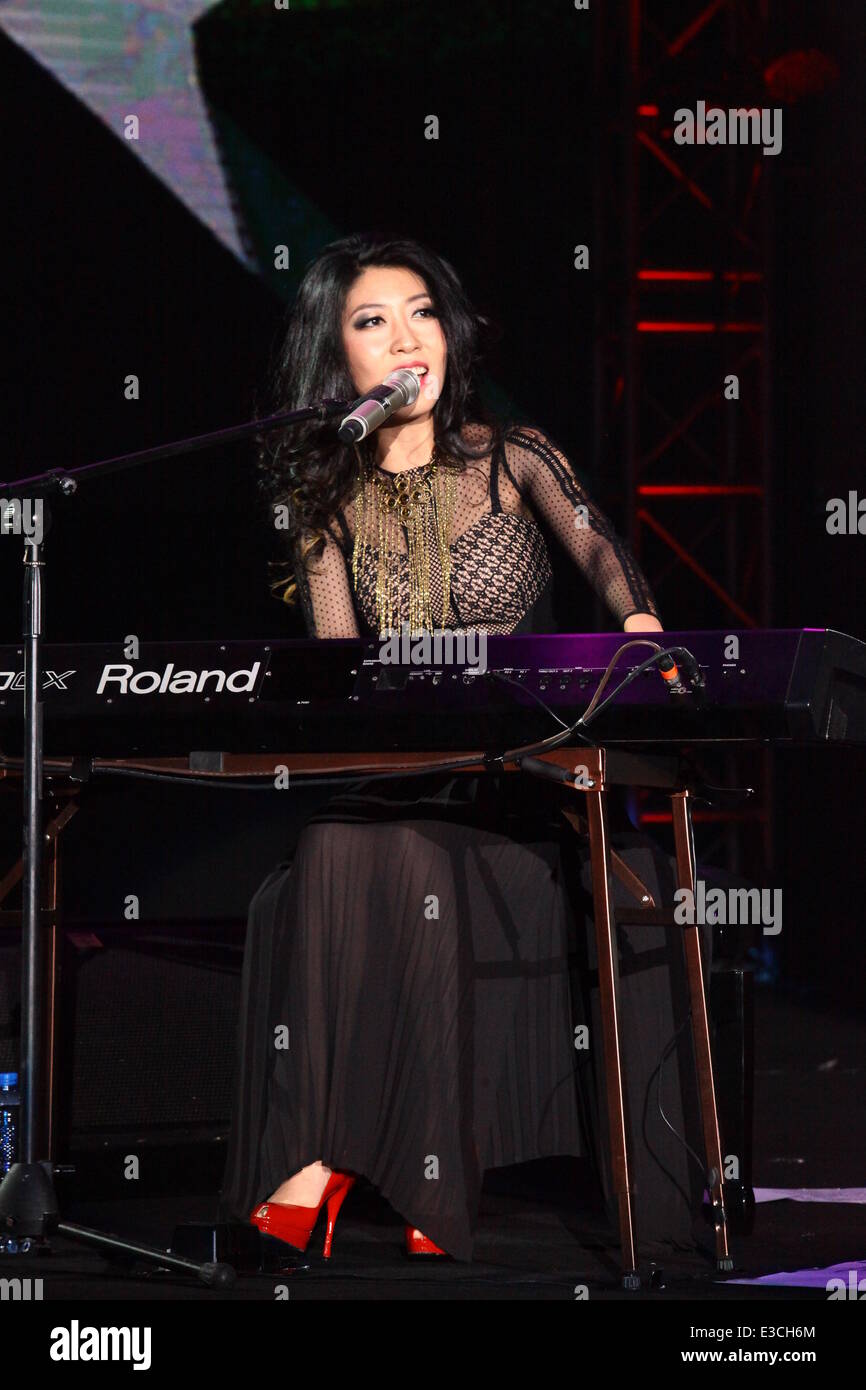 Singer Wangting Qu holds concert in Shanghai,China on Friday June 20 ...
