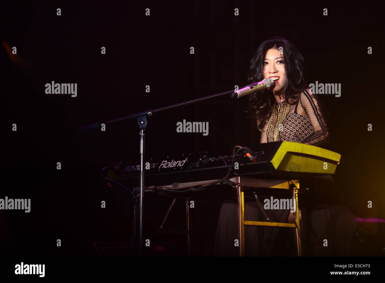 Singer Wangting Qu holds concert in Shanghai,China on Friday June 20 ...
