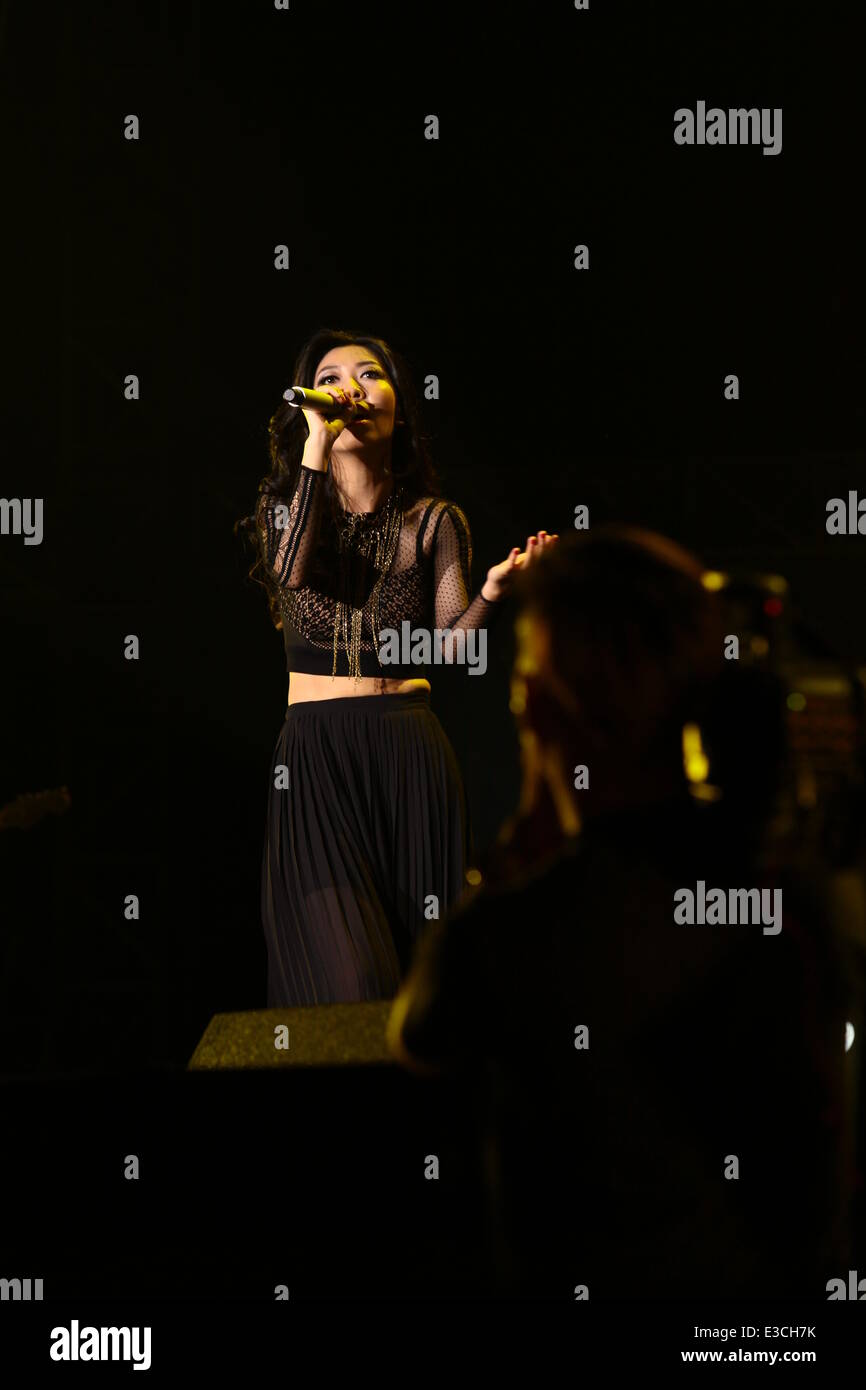 Singer Wangting Qu holds concert in Shanghai,China on Friday June 20 ...