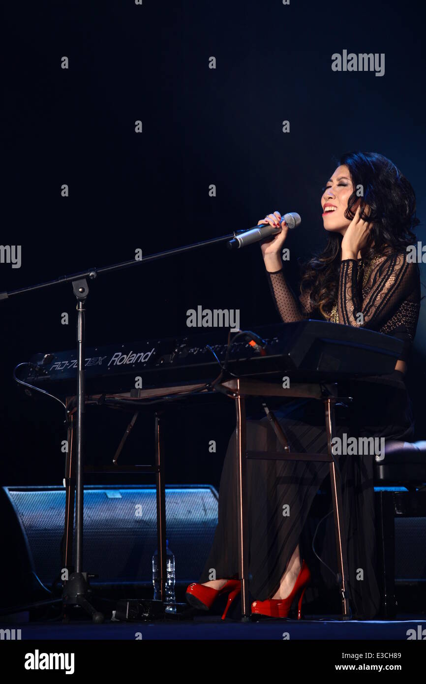 Singer Wangting Qu holds concert in Shanghai,China on Friday June 20 ...