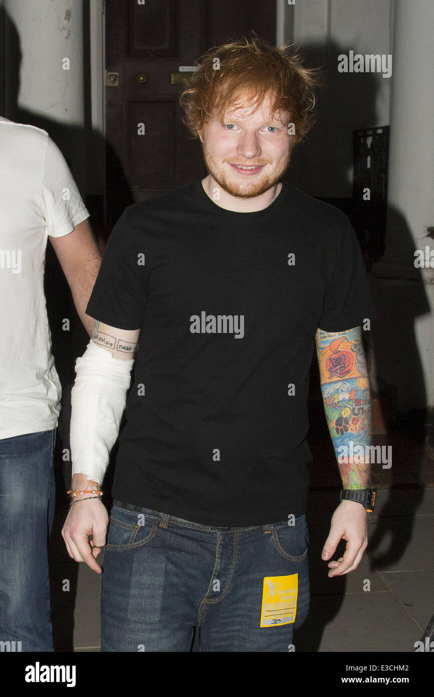 Ed Sheeran leaves The Tabernacle in Notting Hill after attending a ...