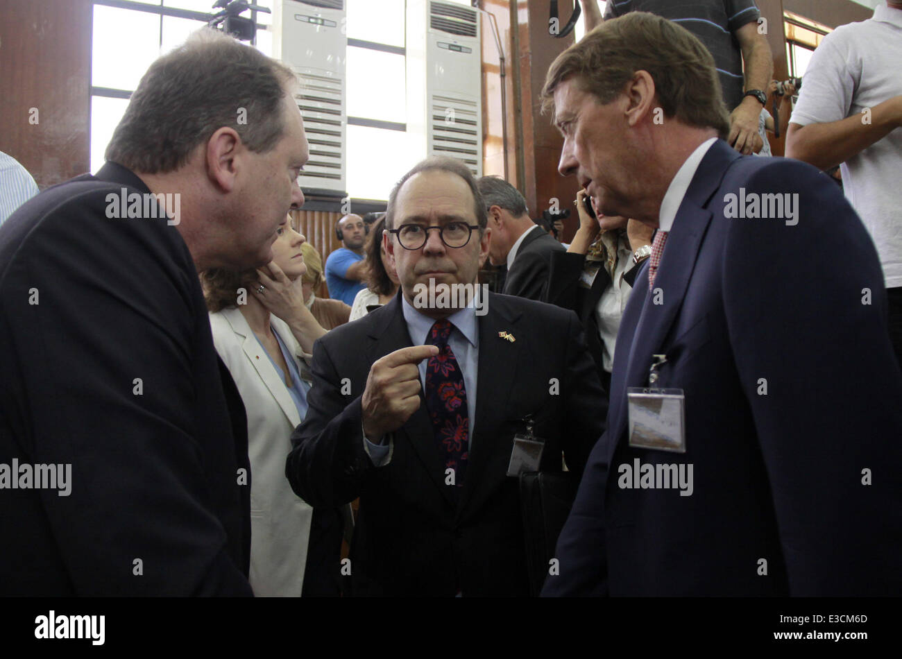 Cairo, Egypt. 23rd June, 2014. The Canadian ambassador to Egypt, David ...