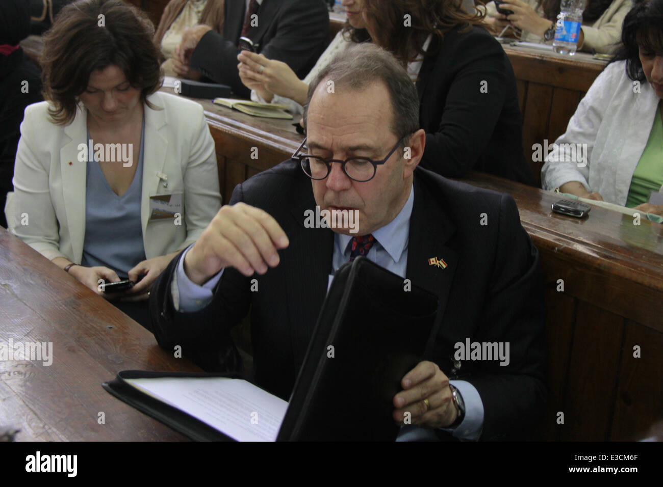 Cairo, Egypt. 23rd June, 2014. The Canadian ambassador to Egypt, David ...