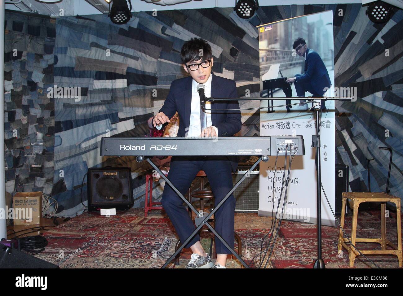 Taipei, China. 20th June, 2014. Singer Adrian Fu releases new album in ...