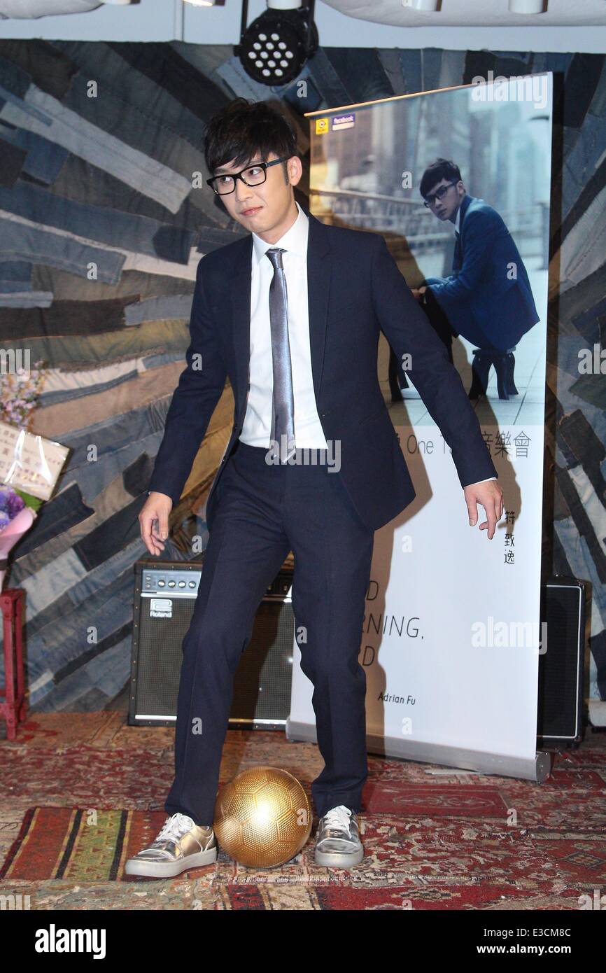 Taipei, China. 20th June, 2014. Singer Adrian Fu releases new album in ...