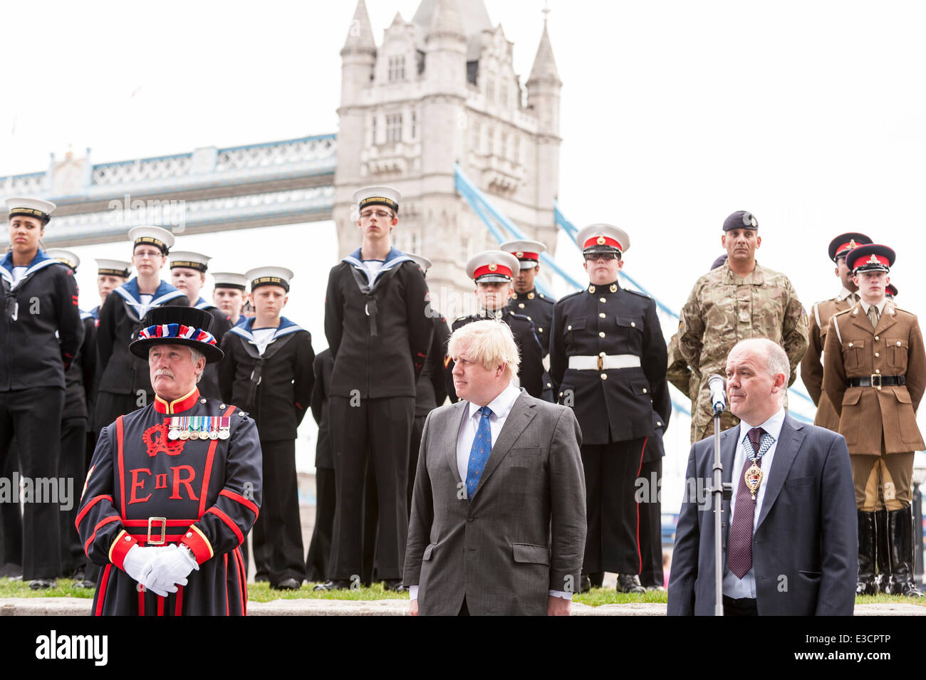 City Hall, London, UK, 23 June 2014. Members of the British Armed ...