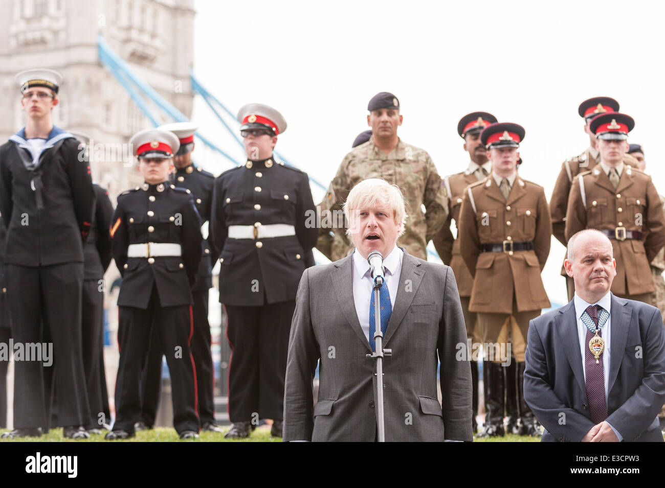 City Hall, London, UK, 23 June 2014. Members of the British Armed ...