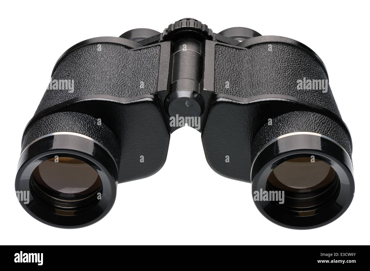 Black binoculars, side view, isolated on white background Stock Photo ...
