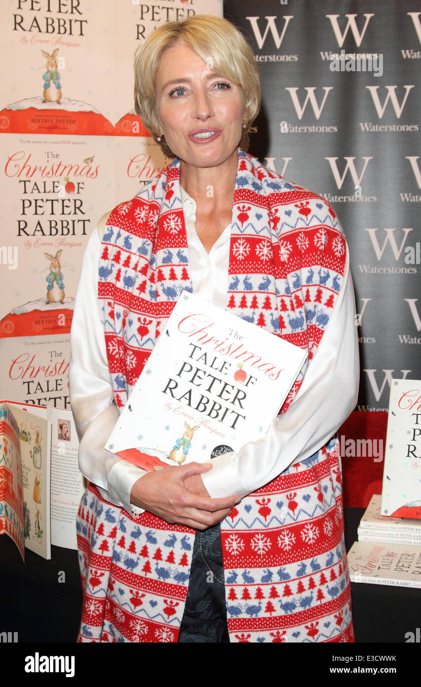 Emma Thompson signs copies of her book The Christmas Tale of Peter ...