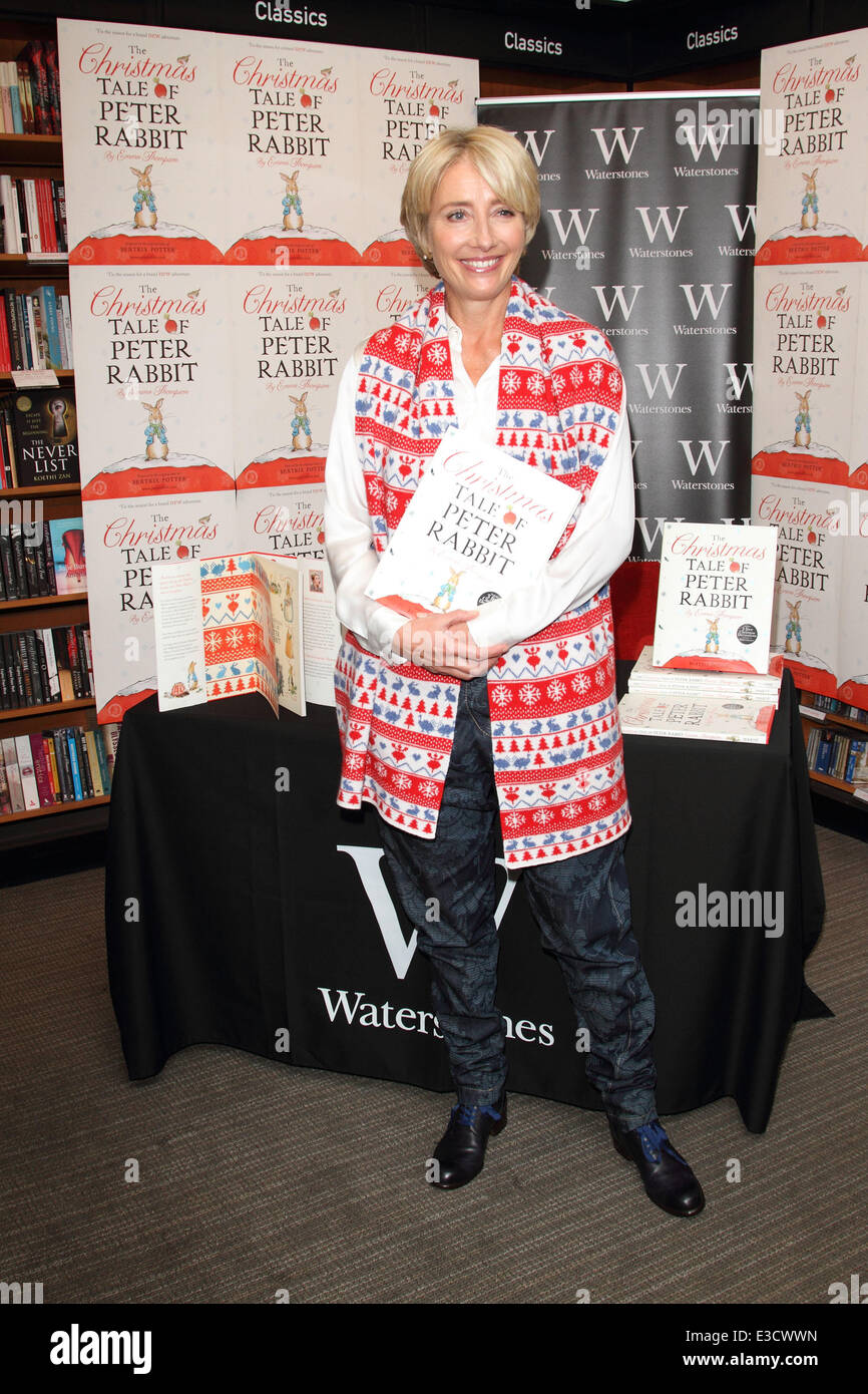 Emma Thompson signs copies of her book The Christmas Tale of Peter ...