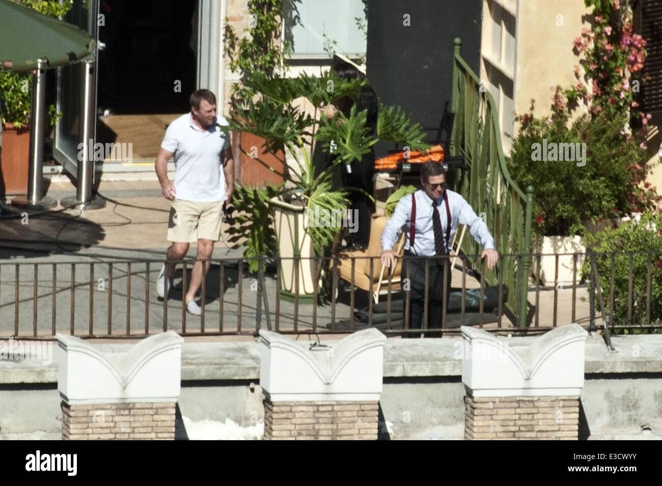 The Man from U.N.C.L.E. filming in Rome Featuring: Hugh Grant,Guy ...