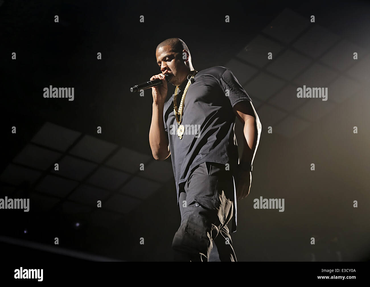 Jay-Z performing live in concert on the opening night of the UK leg of ...
