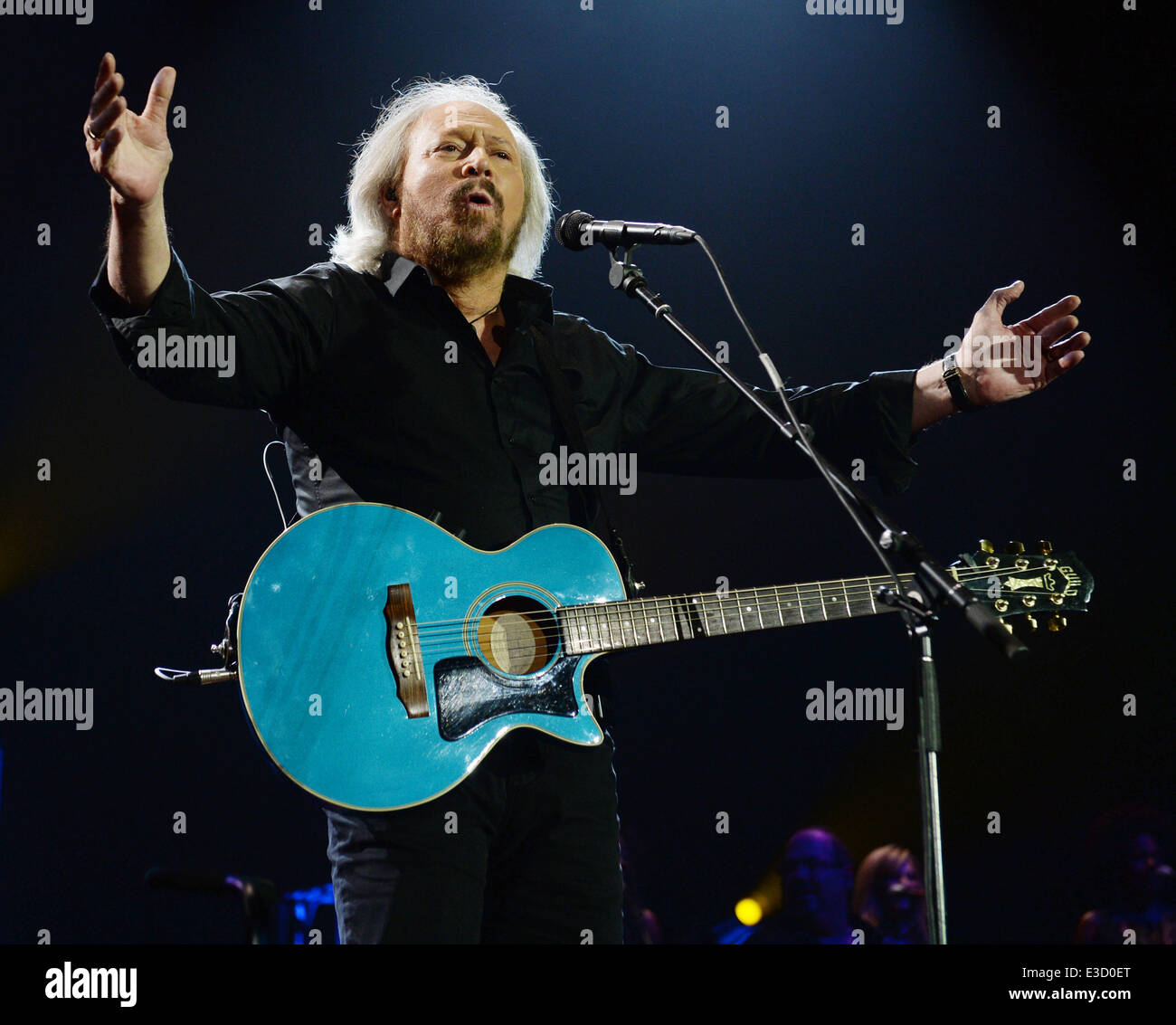 Barry Gibb performs live at the O2 Arena Featuring: Barry Gibb Where ...