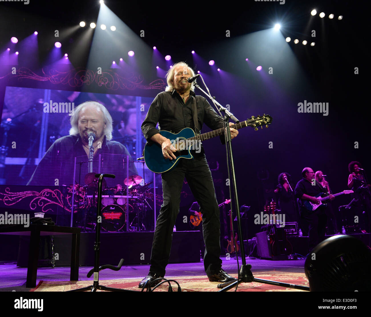 Barry Gibb performs live at the O2 Arena Featuring: Barry Gibb Where ...