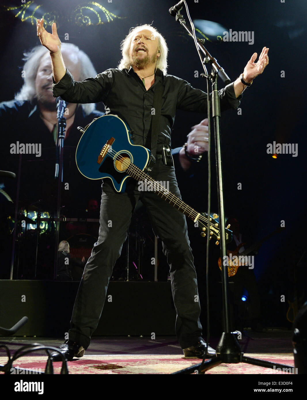Barry Gibb performs live at the O2 Arena Featuring: Barry Gibb Where ...