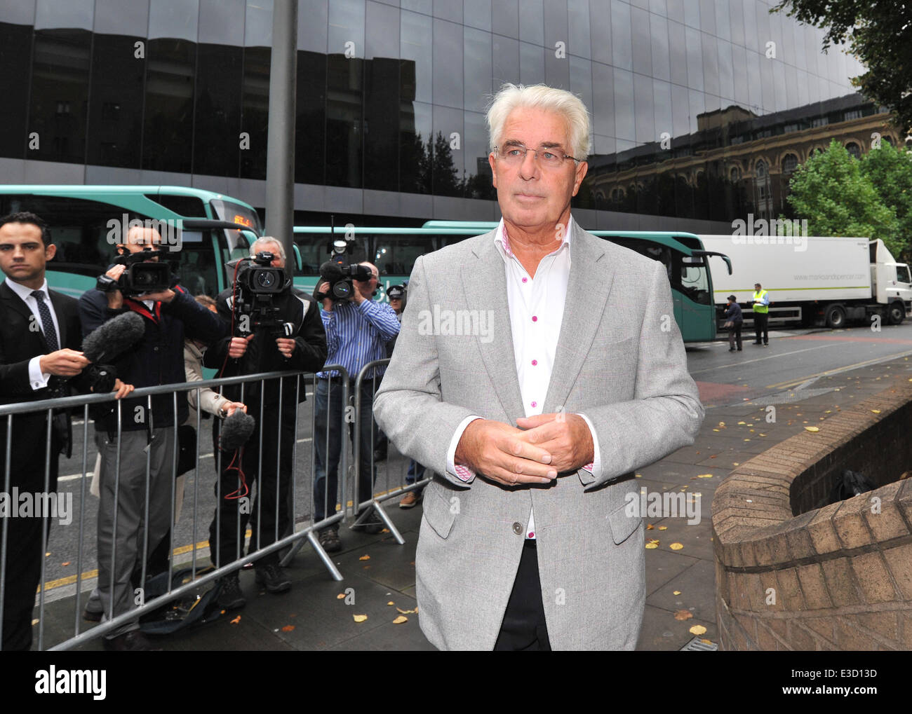 PR guru Max Clifford arrives for a case management hearing at Southwark ...