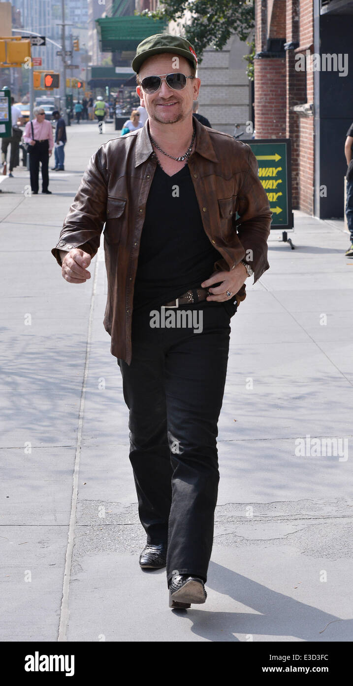 U2 frontman Bono walking in Tribeca Featuring: Bono Where: Manhattan ...