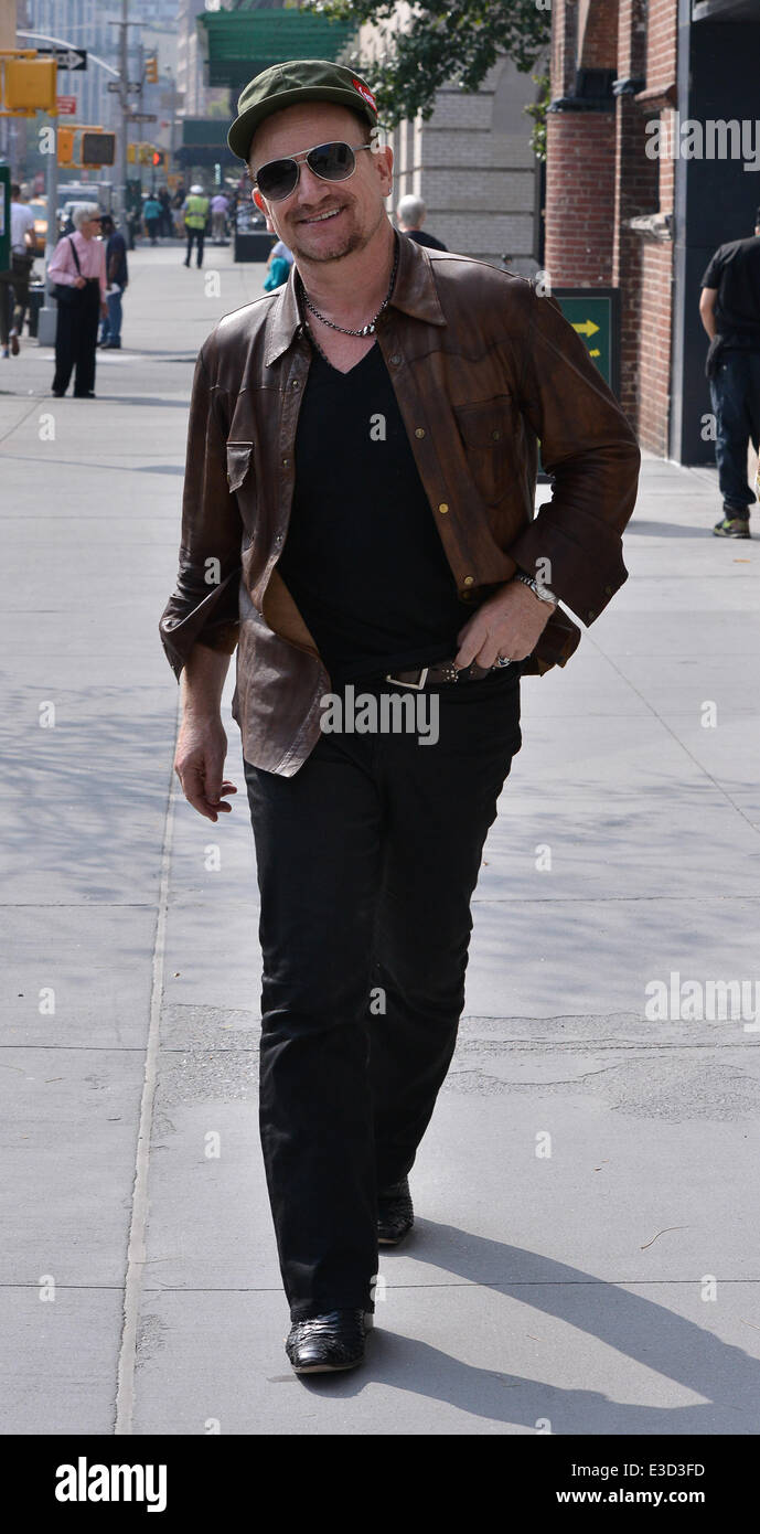 U2 frontman Bono walking in Tribeca Featuring: Bono Where: Manhattan ...