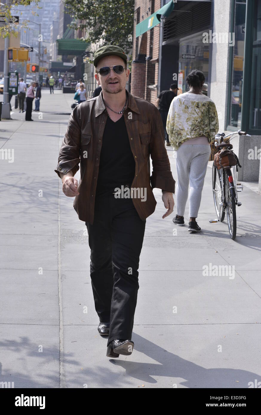U2 frontman Bono walking in Tribeca Featuring: Bono Where: Manhattan ...