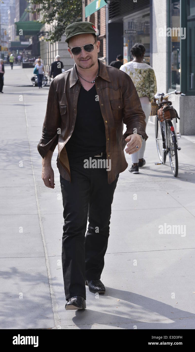 U2 frontman Bono walking in Tribeca Featuring: Bono Where: Manhattan ...