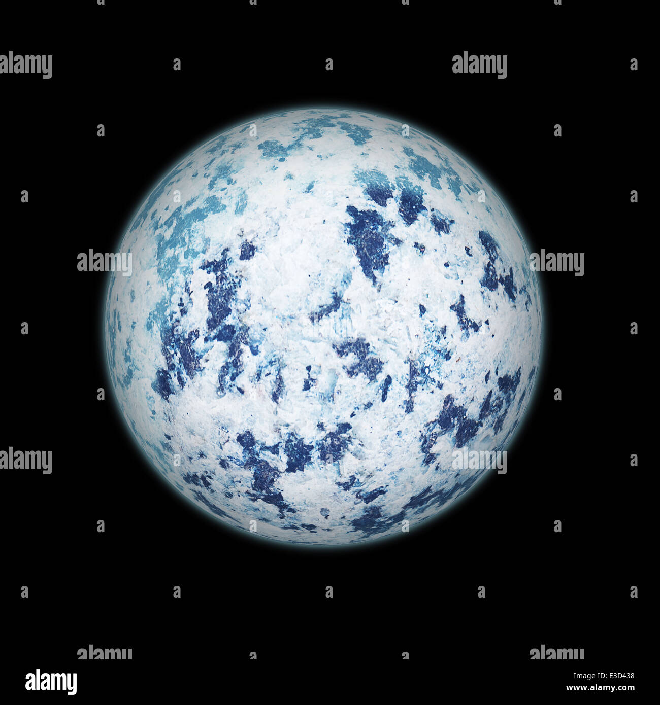Realistic blue planet isolated on black background. Elements of this ...