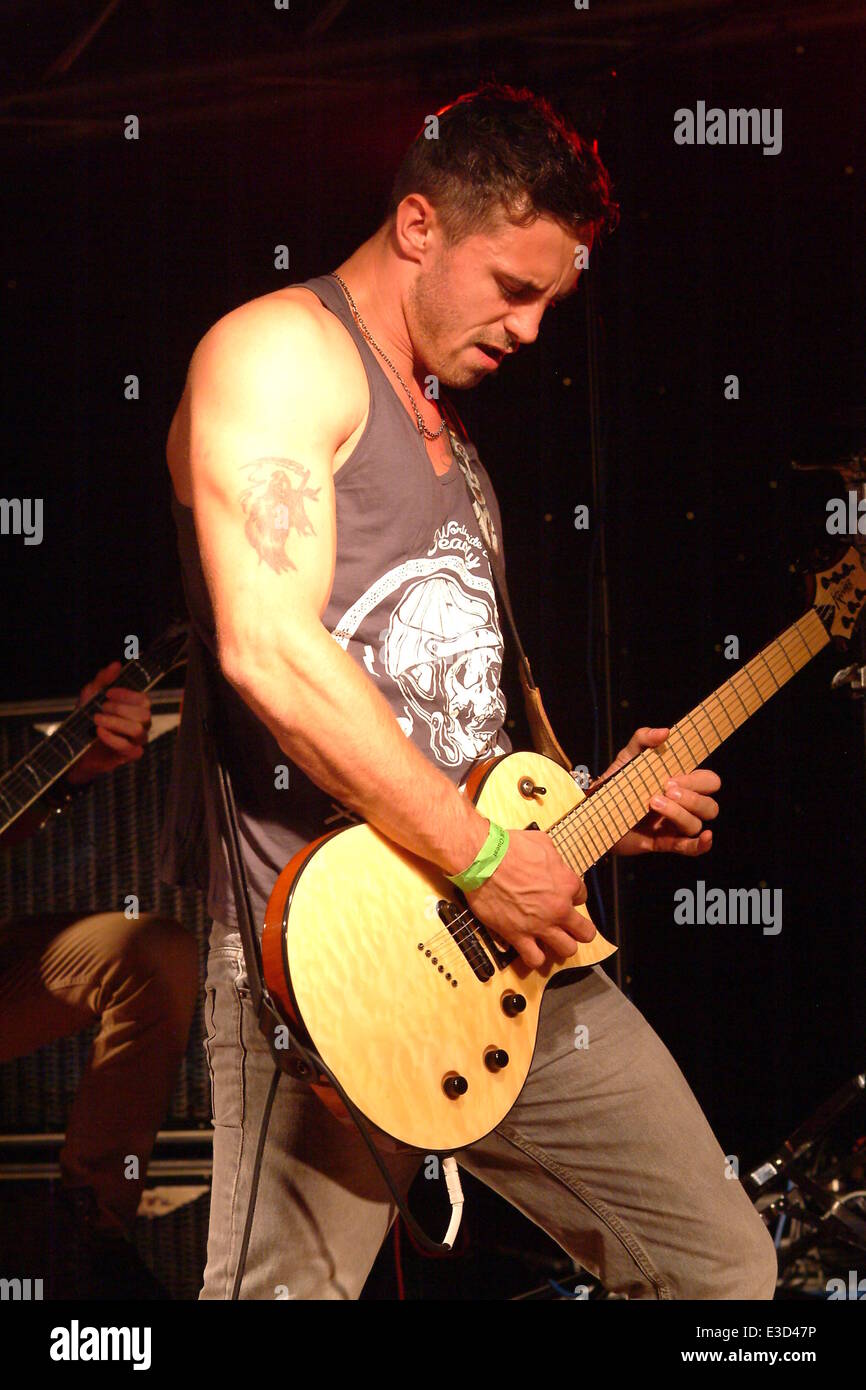 X Factor contestant Joseph Whelan performing live with his band ...