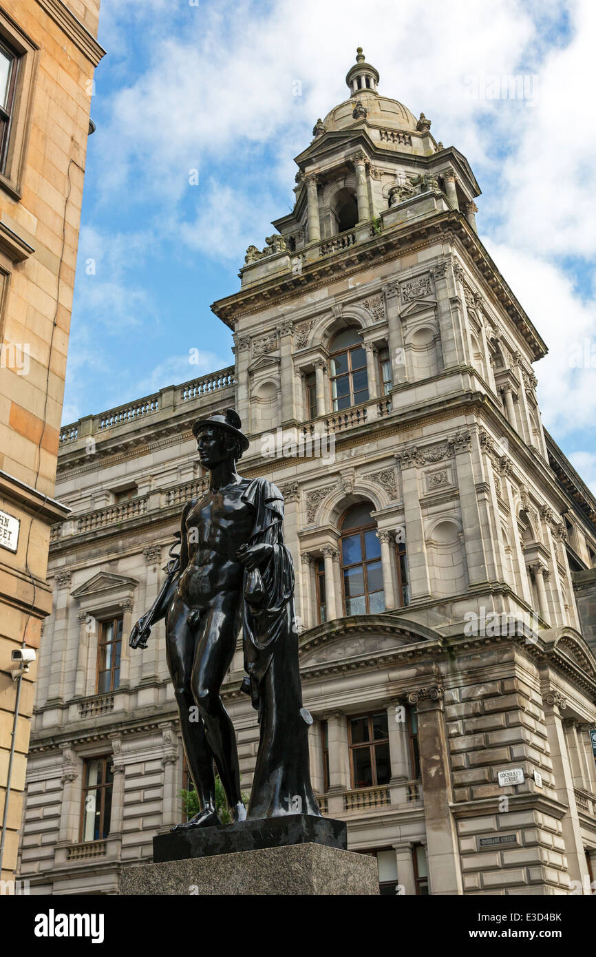 Statue of the Roman god Mercury, Italian Centre, Glasgow the the City ...