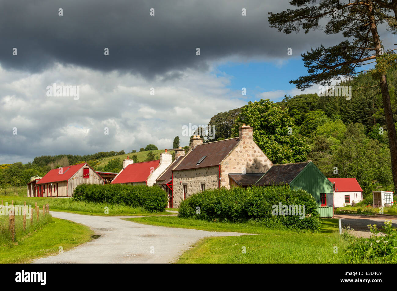 KNOCKANDO WOOL MILL ON SPEYSIDE MORAY SCOTLAND AND STORM CLOUDS IN ...