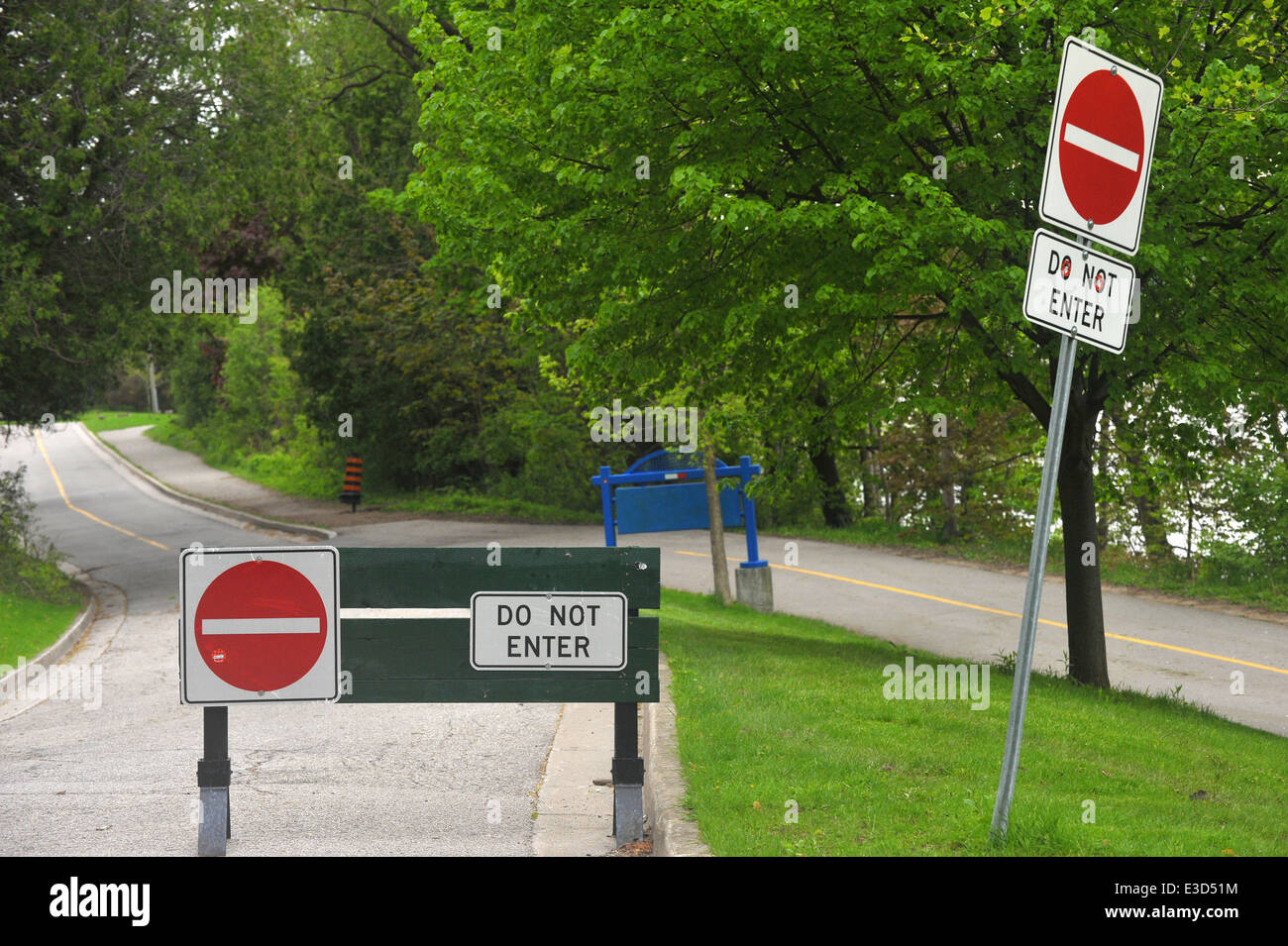 A do not enter sign in a Park in London, Ontario in Canada Stock Photo ...
