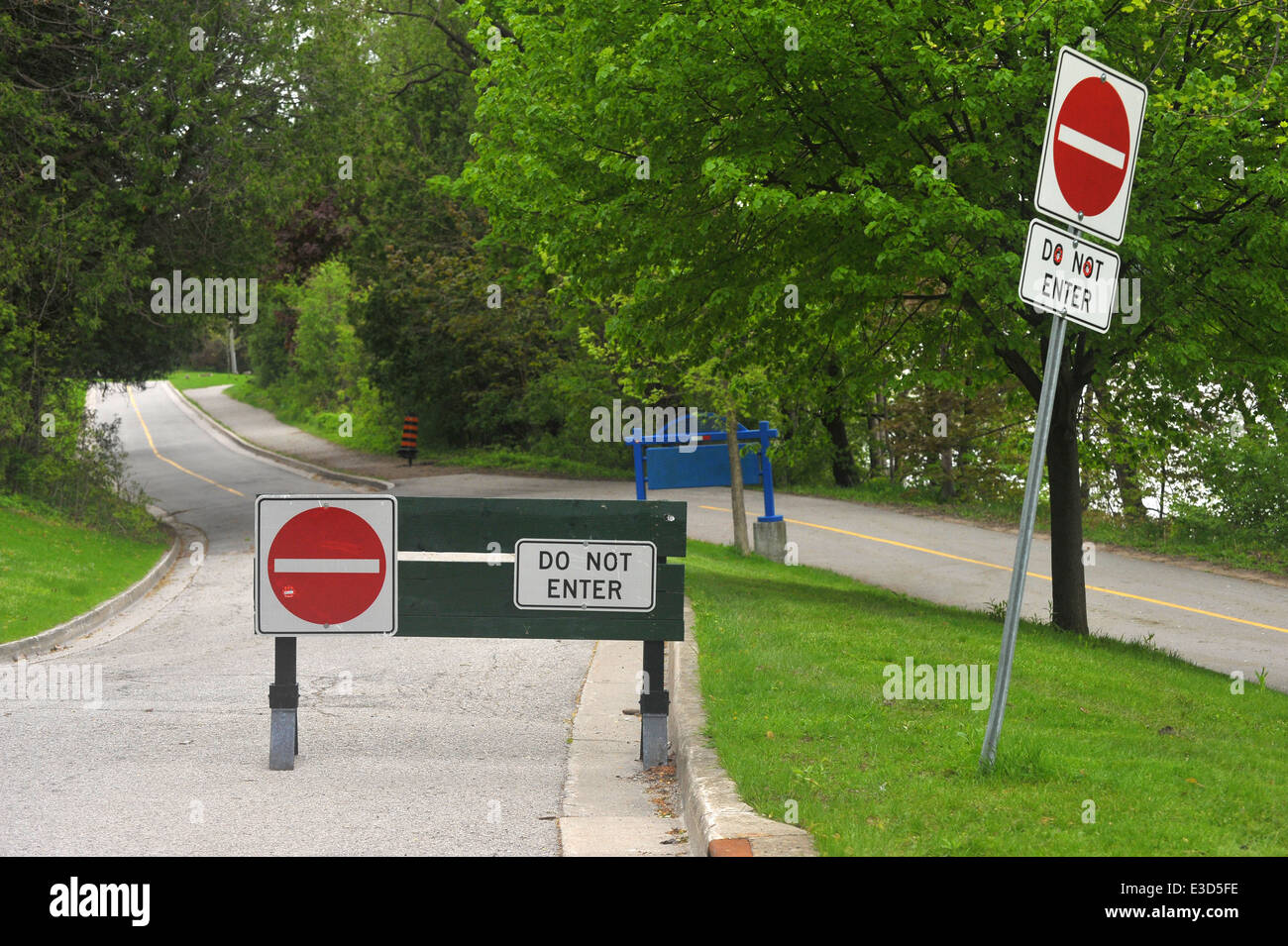 A do not enter sign in a Park in London, Ontario in Canada Stock Photo ...