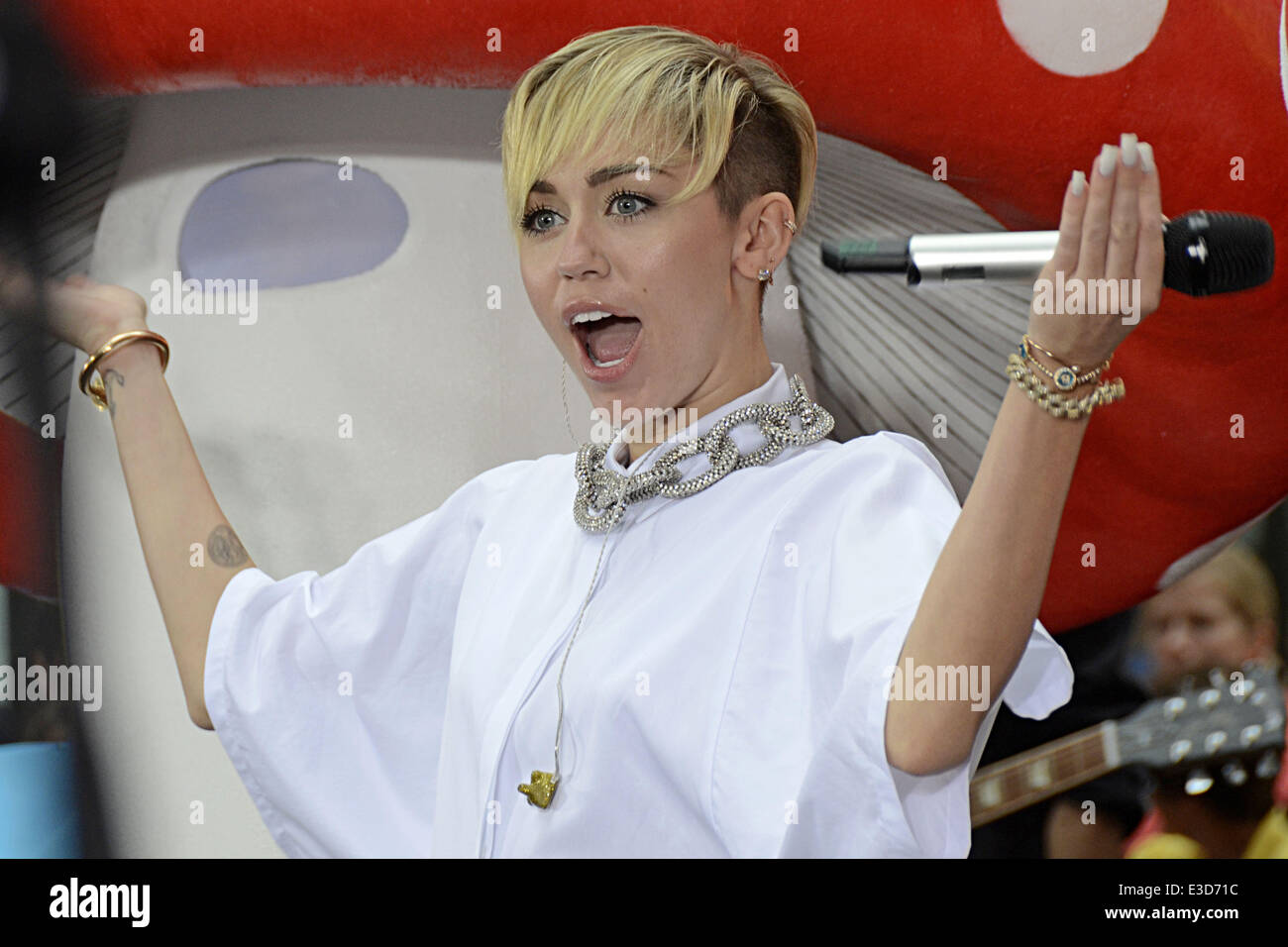 Miley Cyrus performs on the 'Today' show as part of their NBC Toyota ...