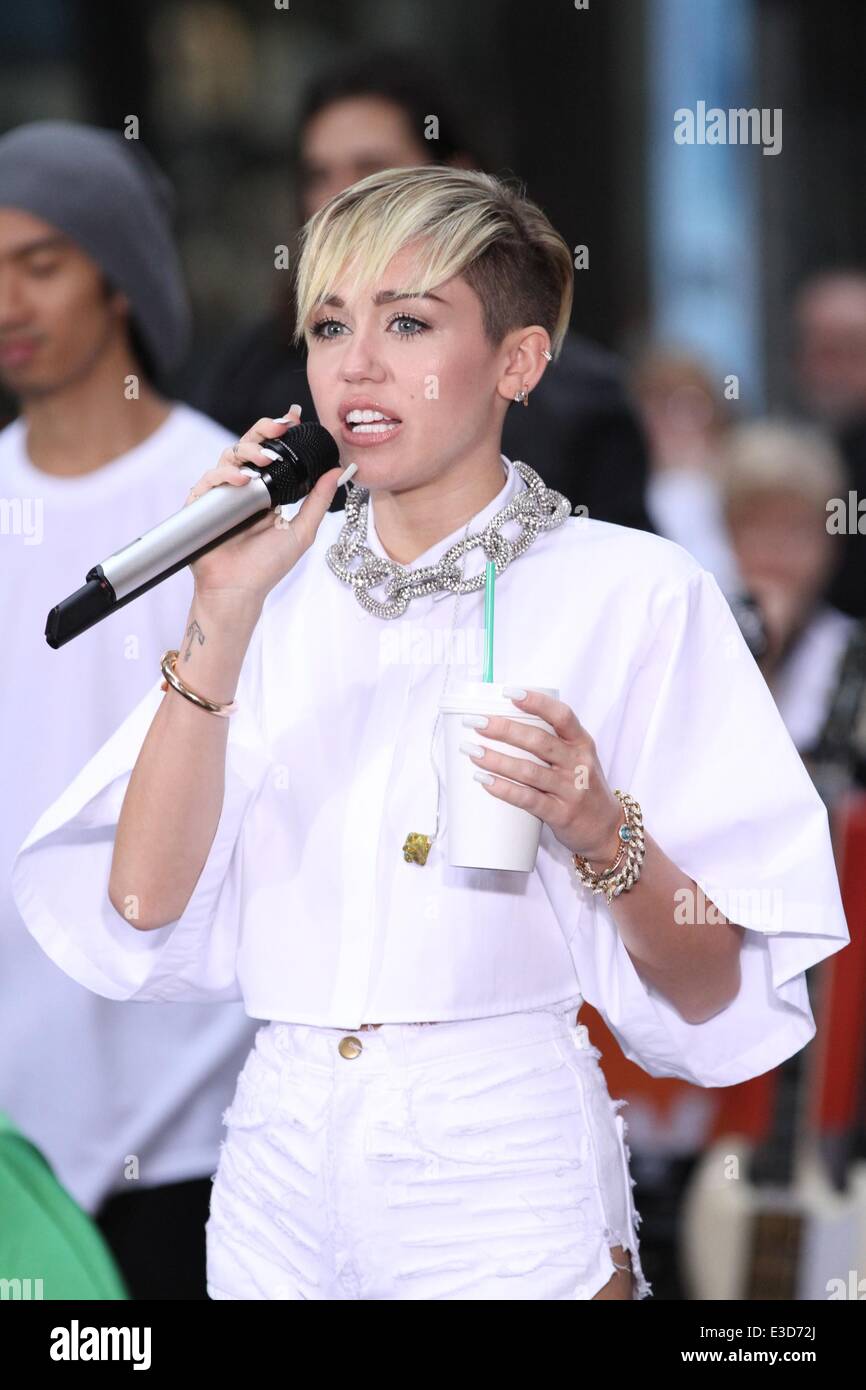 Miley Cyrus performs on the 'Today' show as part of their NBC Toyota ...