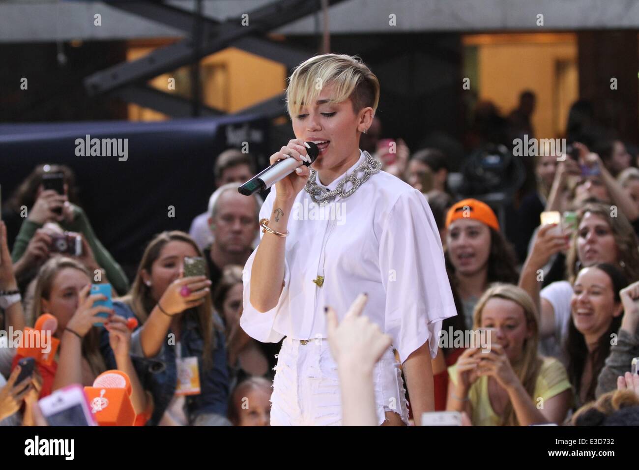 Miley Cyrus performs on the 'Today' show as part of their NBC Toyota ...
