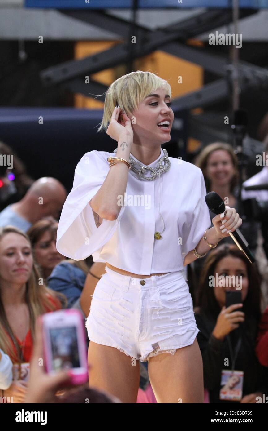 Miley Cyrus performs on the 'Today' show as part of their NBC Toyota ...